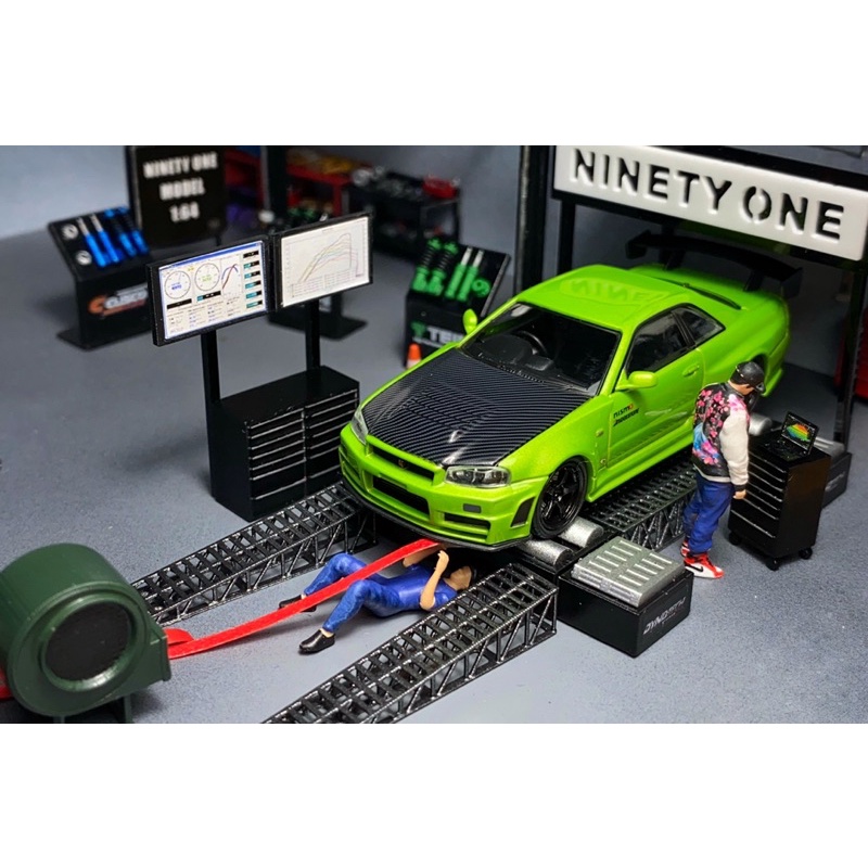 โมเดลประกอบฉาก Dyno test 1/64 scale 1:64 model ไดโน่เทสแรงม้า ของมัน ...