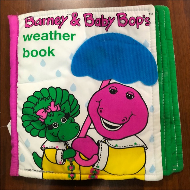 หนังสือผ้า Barney & Baby Bops weather book | Shopee Thailand