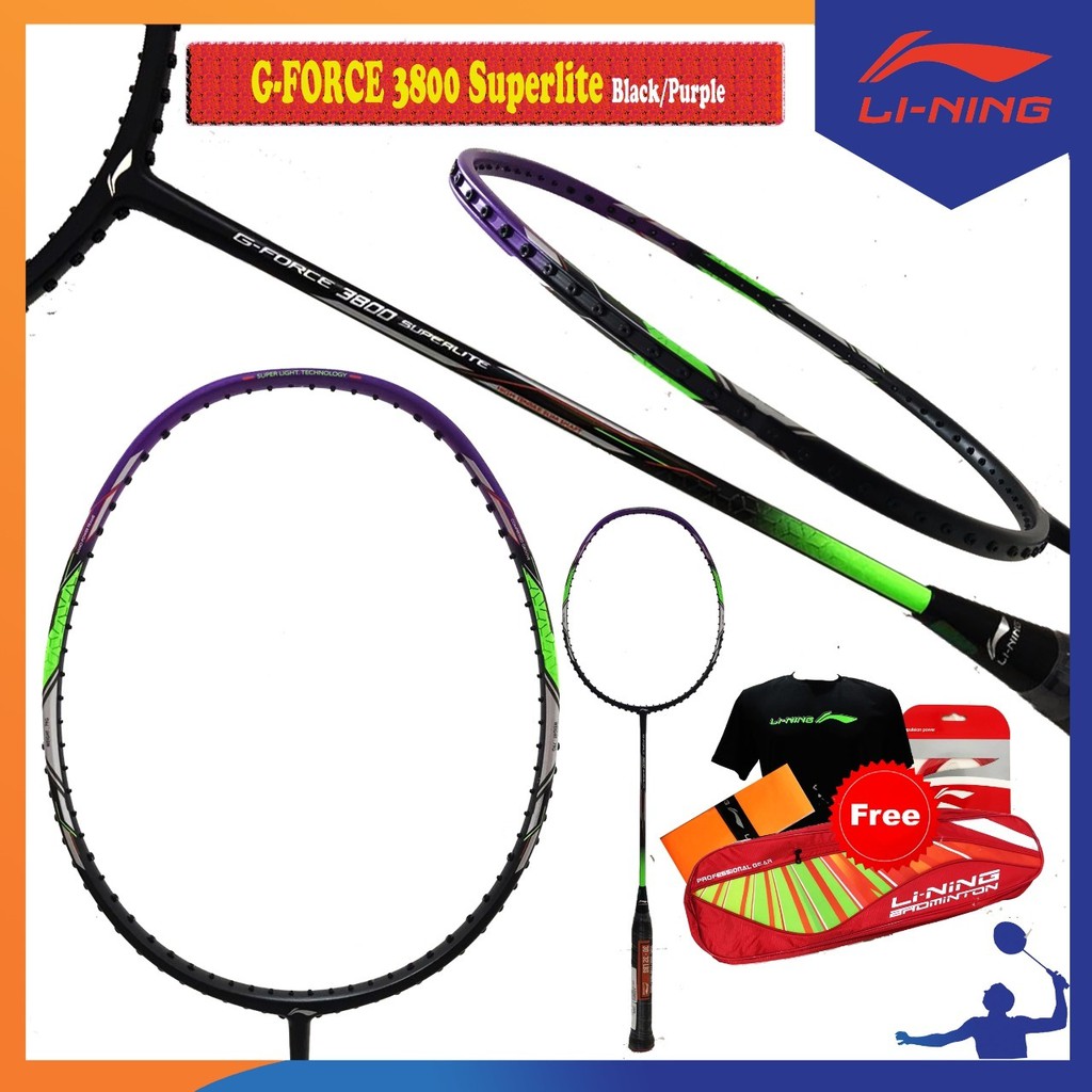 Original Lining G Force 3800 Superlite อุปกรณ์ไม้แบดมินตันสําหรับใช้ใน ...