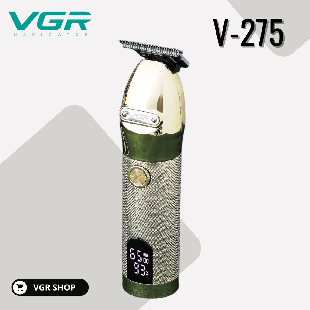 VGR รุ่น V-275 ปัตตาเลี่ยนตัดผมกันขอบแบบไร้สาย แบบไร้สายหน้าจอแอลอีดี(สีทอง) | Shopee Thailand