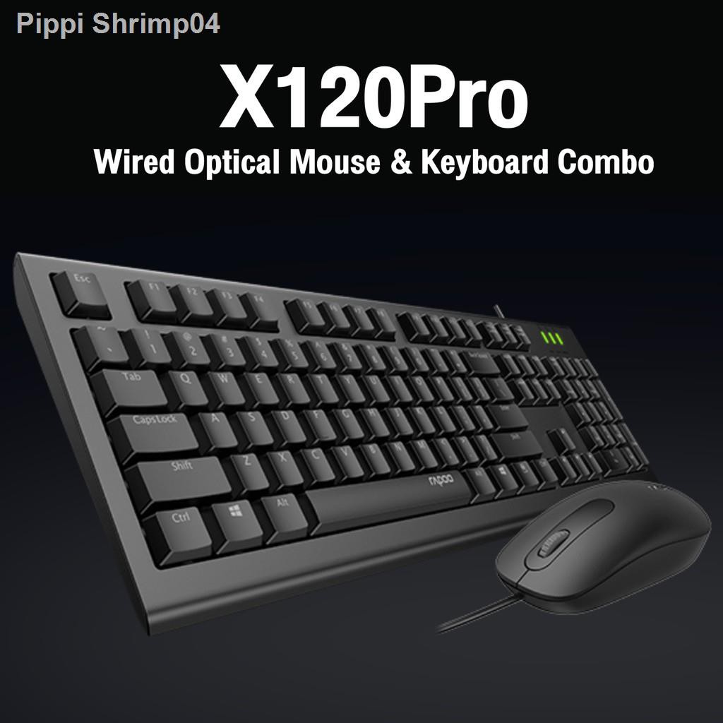 ☫Rapoo รุ่น X120Pro Wired Optical Mouse & Keyboard Combo (X120Pro) | Shopee Thailand