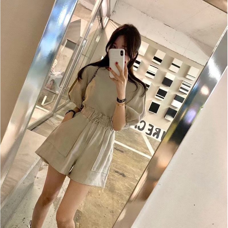 งานเซ็ตกางเกงขาสั้น งานสไตล์มินิมอลTD388 | Shopee Thailand