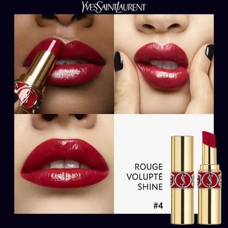 แท้💯 ลิป Ysl rouge volupte shine lipstick 3.2g สี 80,86, 161,163 ...