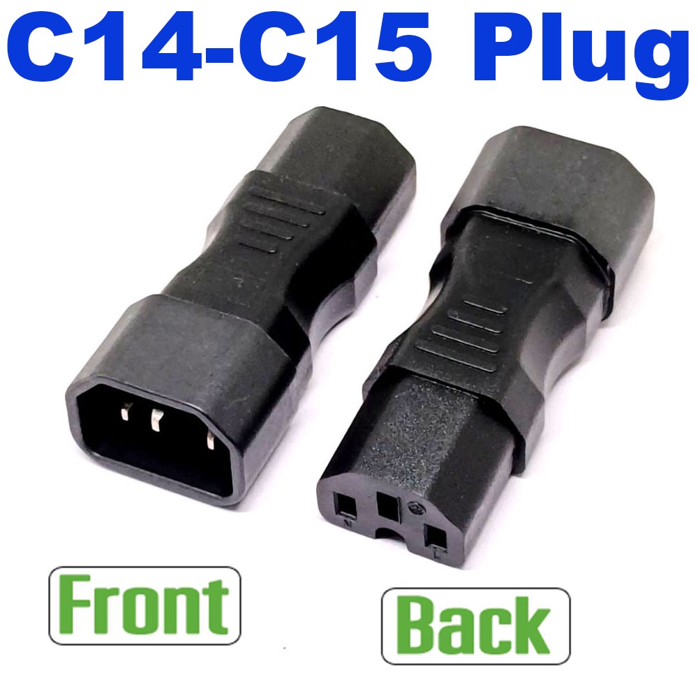 Adapter แปลงหัวเสียบ AC Universal IEC320 C14 to C15 Convert Connector ...