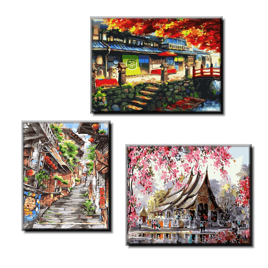 ภาพวาดสีน้ํามันดิจิตอล 40x50 ซม . | Shopee Thailand