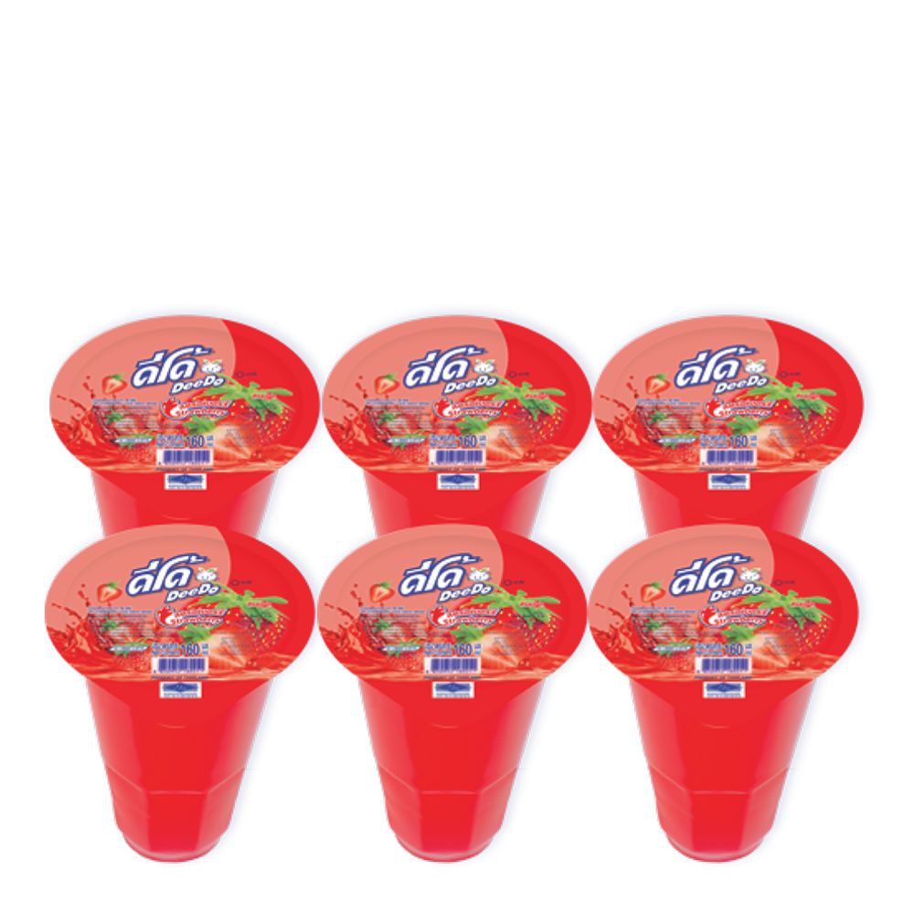 ดีโด้ น้ำสตรอว์เบอร์รีถ้วย 10% 160 มล. (6 ถ้วย) Deedo 10% Strawberry Juice 160ml (6 Cups ...