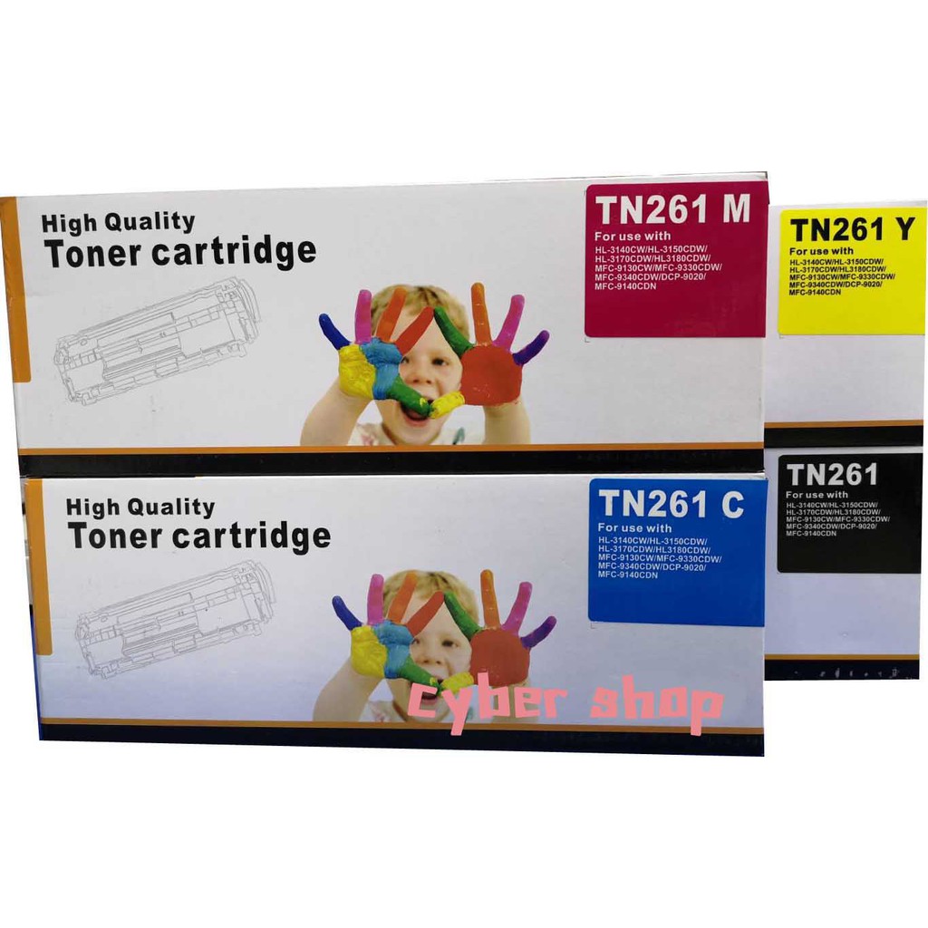 ตลับหมึกเทียบเท่ารุ่น TN-261/TN261/261 (BK/C/Y/M) ใช้กับ Brother MFC ...