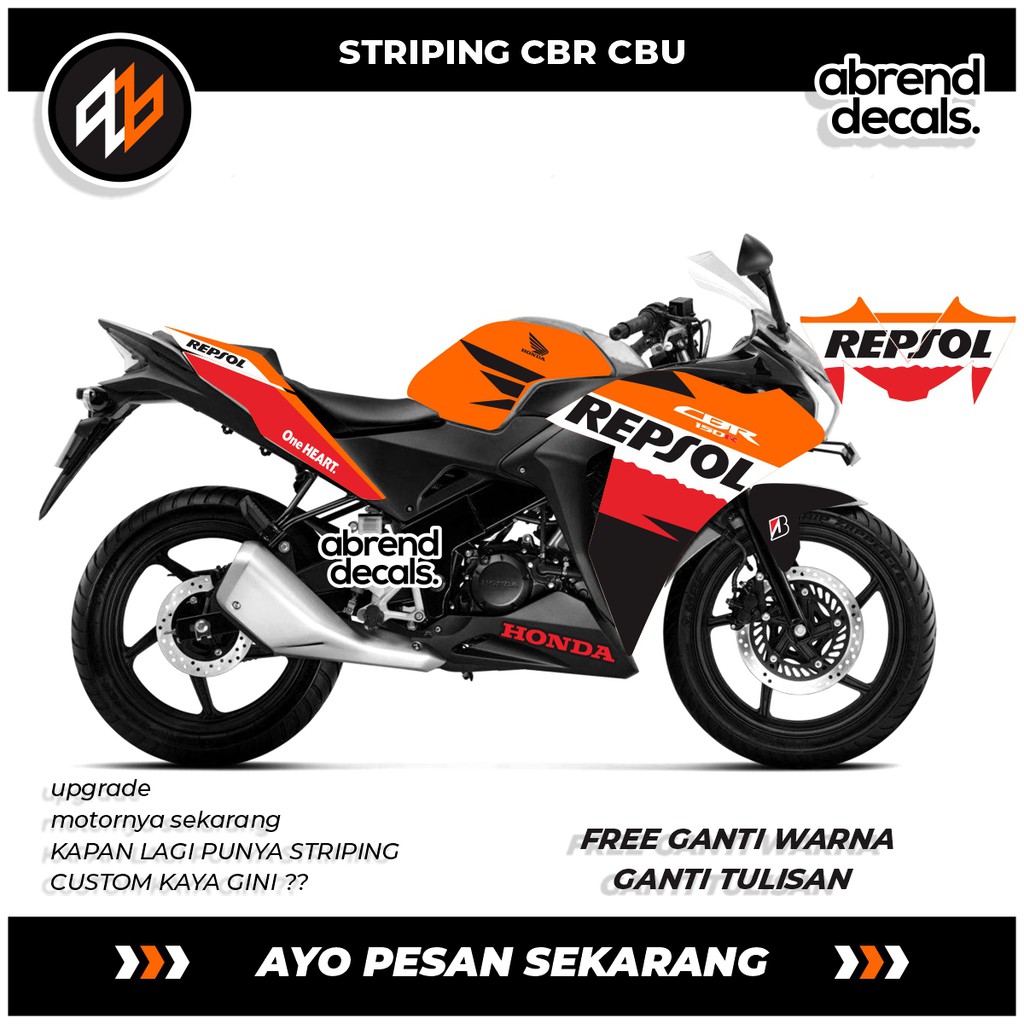 STRIPING CBR CBU REPSOL THAILAND / CBR CBU สติ๊กเกอร์มอเตอร์ไซค์ ...