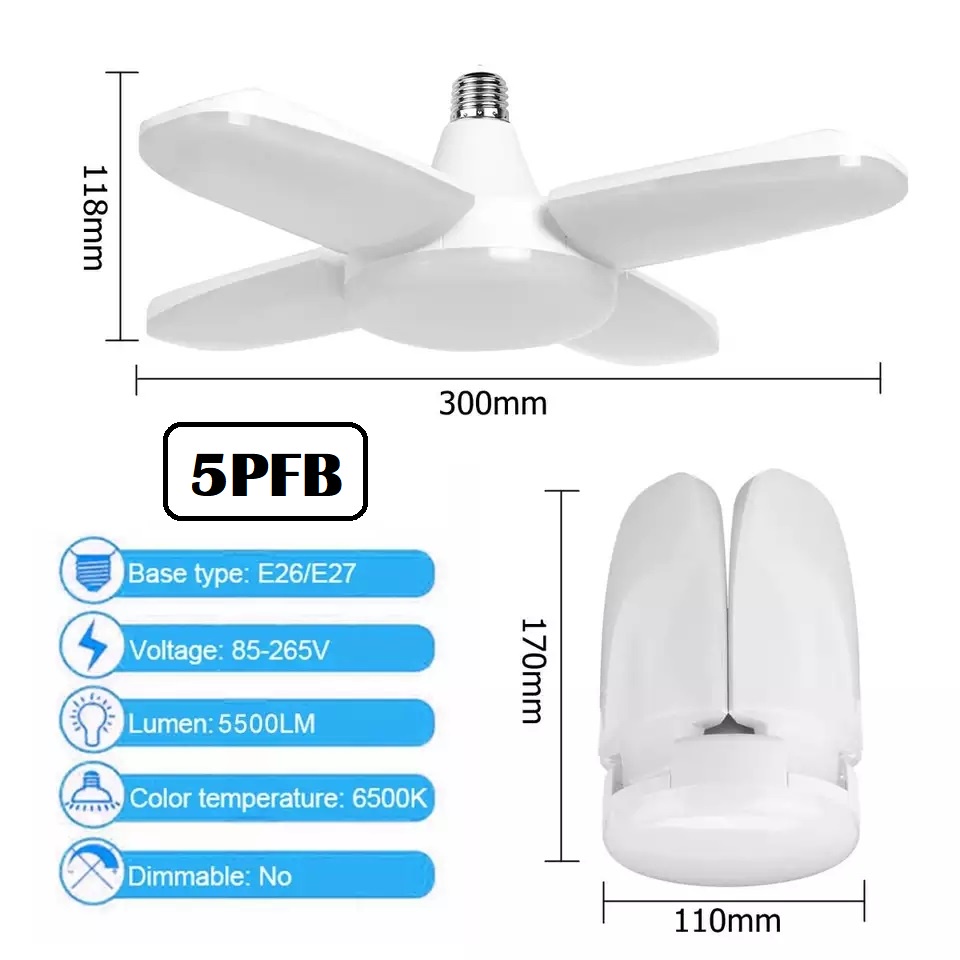 โคมไฟเพดาน Led 60W E27 แบบพับได้ | Shopee Thailand