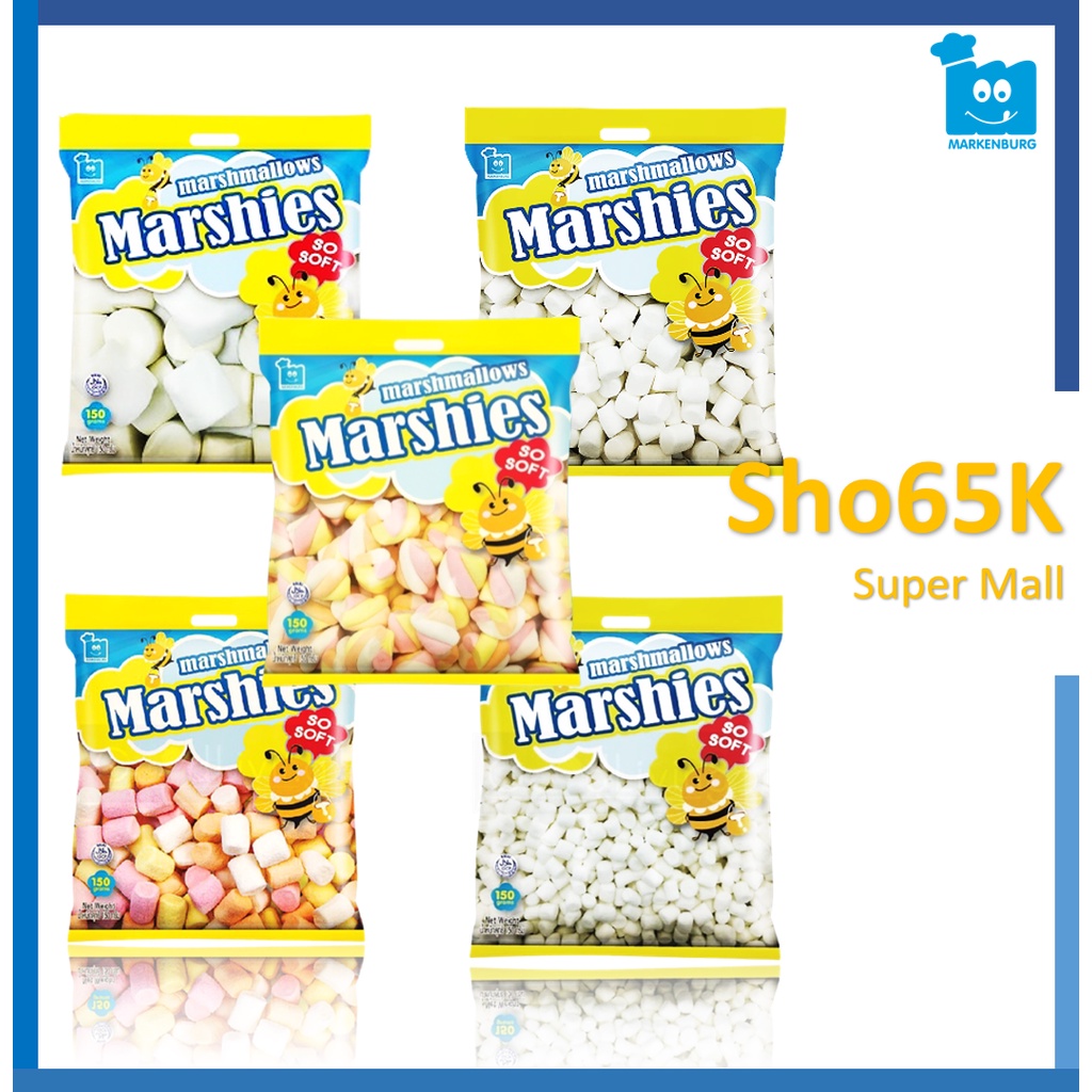 ขนม มาร์ชแมลโลว์ มาร์ชี่ส์ Marshmallows Marshies ขนาด 150 กรัม | Shopee ...