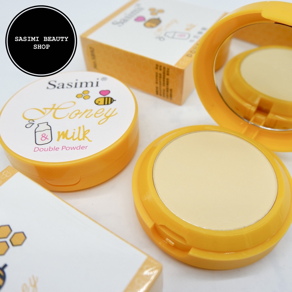 SASIMI Honey&Milk Double Powder แป้งพัฟ 2ชั้น ผสมรองพื้น | Shopee Thailand