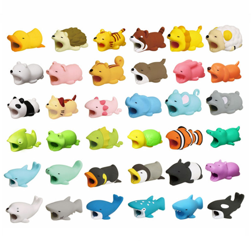 Cable Bite ที่กันสายหัก ลายการ์ตูน cable protector สำหรับ สายชาร์จ iP/Android/USB/Type-C ...