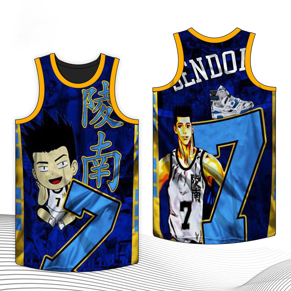 เสื้อกีฬาบาสเก็ตบอล ทีม NBA Slamdunk High School Shohoku Ryonan Jersey ...