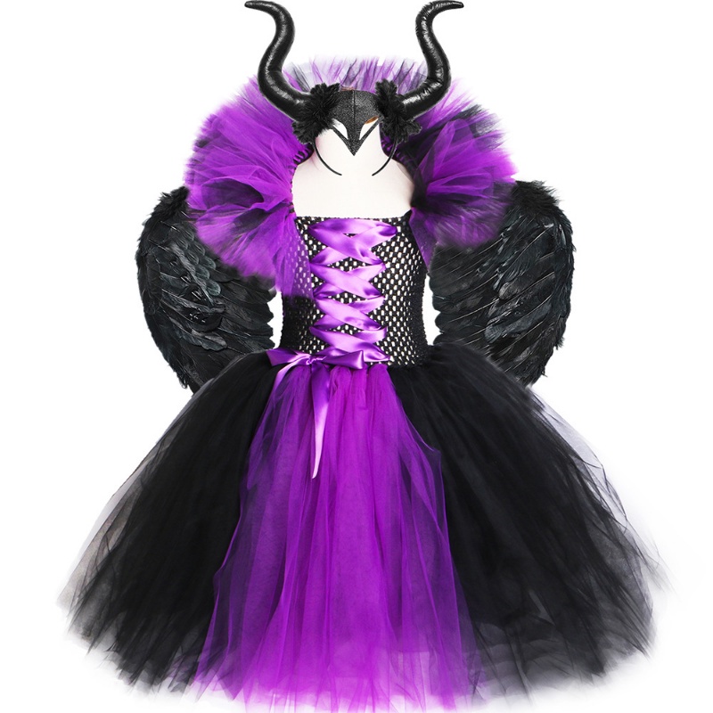 ชุดเดรสแฟนซี Deluxe Glam Gown Tutu Dress Demon Queen Witch สีดํา ...