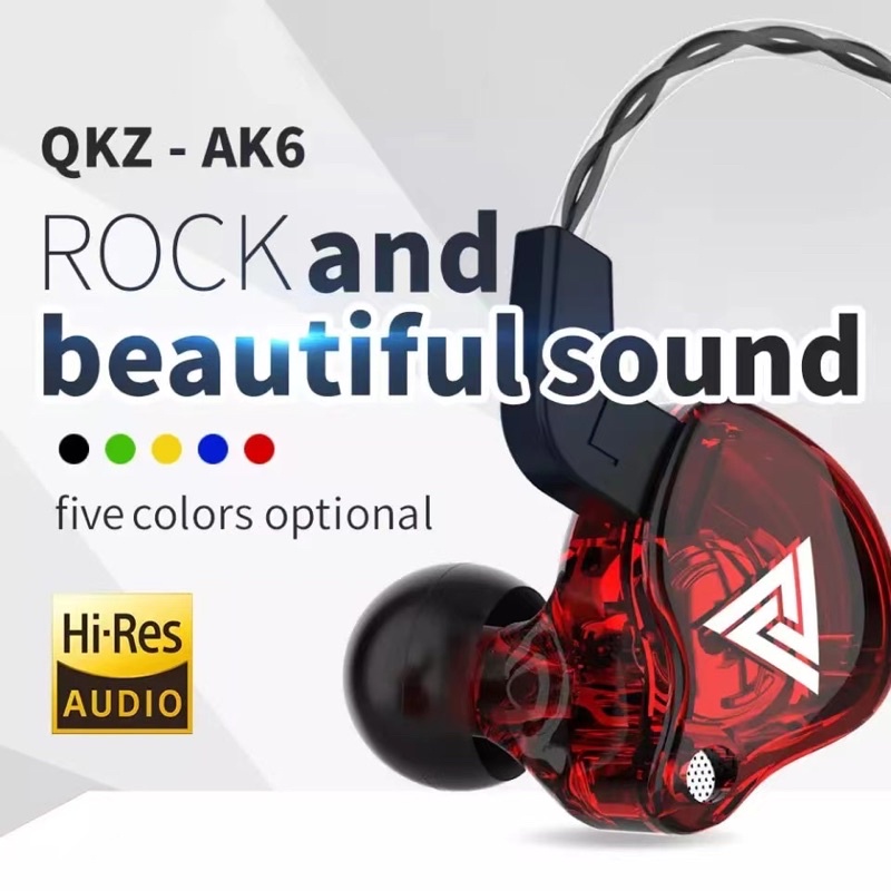 QKZ หูฟัง AK6 Earphone Sport Earbuds Stereo หูฟังอินเอียร์ ระดับเสียง ...