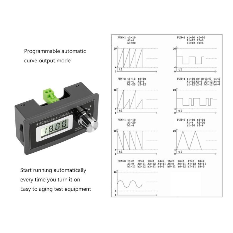 ♙2-wire 4-20mA Current Loop Signal Generator Panel-mounted Current ...