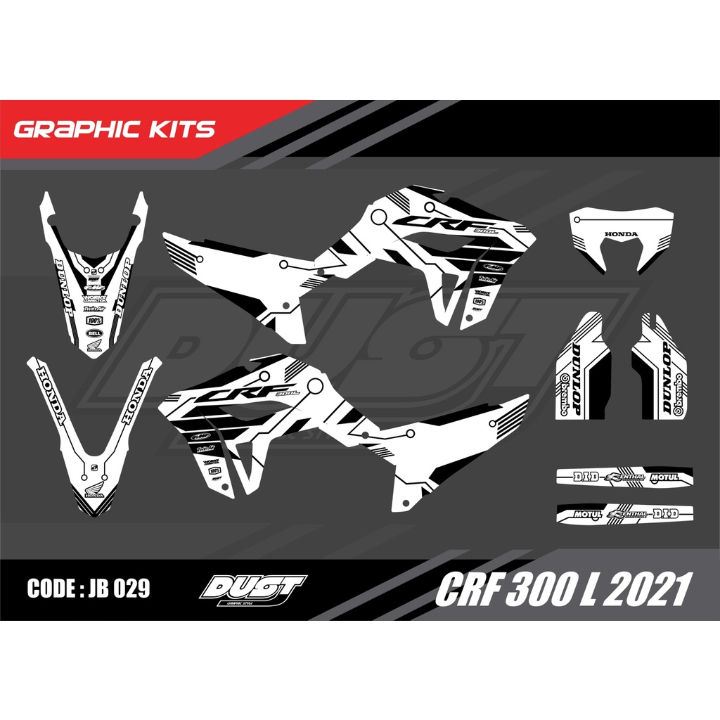 สติ๊กเกอร์วิบาก Honda CRF 300L 2021 ทั้งคัน Graphic kit สติ๊กเกอร์ ...