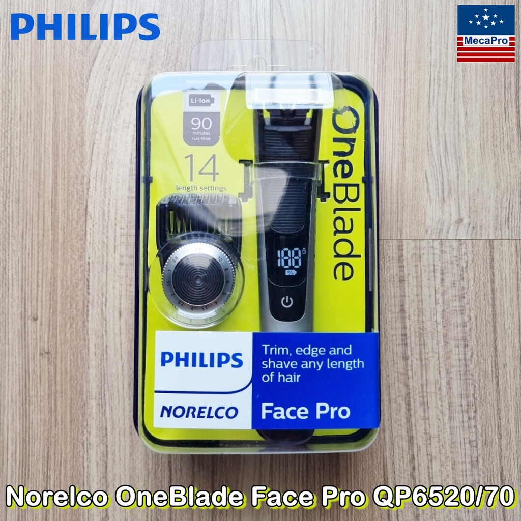 Philips® Norelco OneBlade Face Pro Electric Trimmer and Shaver QP6520 ...