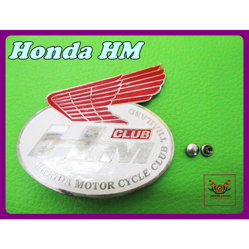 HM WINDSHIELD LOGO EMBLEM "RED" WING For HONDA // โลโก้บังลม ปีกนก ...