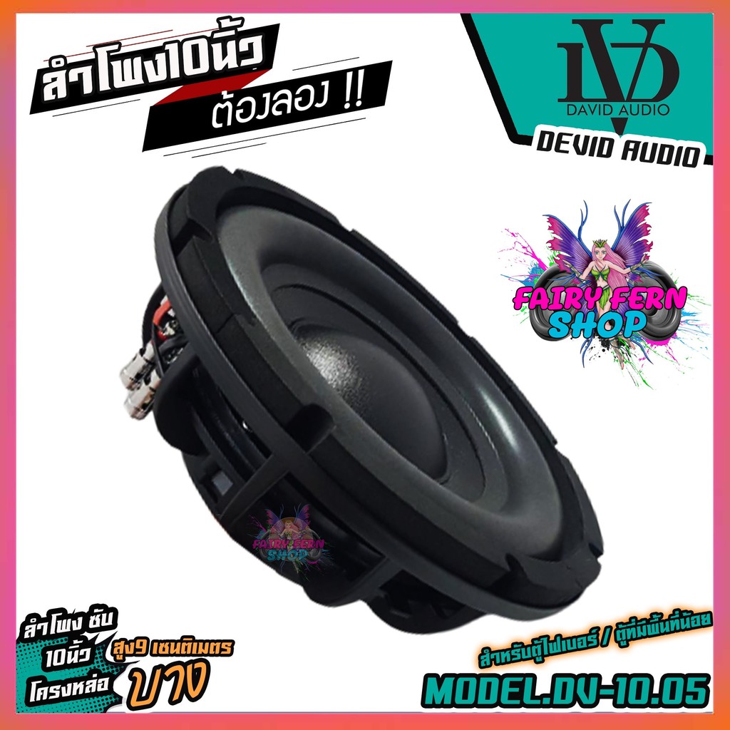 DAVID DV10.50 ลำโพง ดอกซับ ข้างละ 975 บาท ซับบาง 10นิ้ว โครงเหล็กหล่อ ...