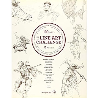 The Line Art Challenge : 100 Sketches in 100 Days หนังสือภาษาอังกฤษมือ1 ...