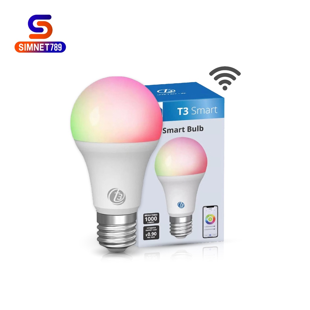 [ มีใบกำกับภาษี ] หลอดไฟอัจฉริยะ T3 Smart Bulb Wi-Fi version wifi ไร้ ...