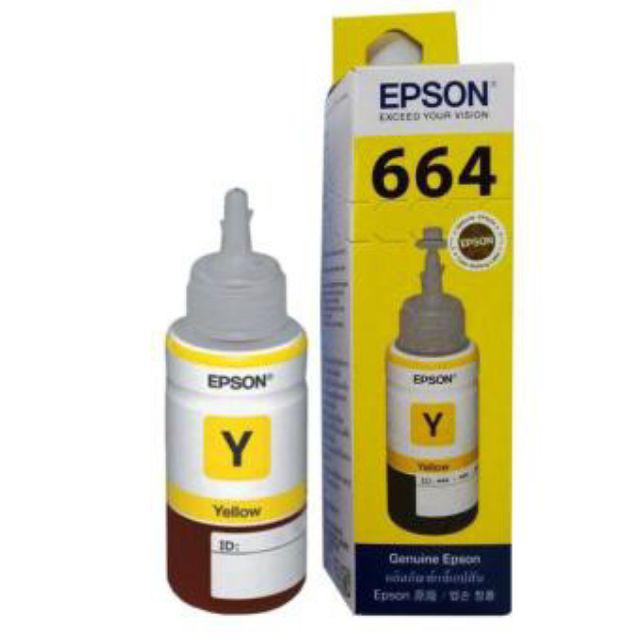 หมึก EPSON T6641 BK 70ml.สีดำ.น้ำเงิน.แดง.เหลือง/ของแท้100%สินค้าพร้อม ...