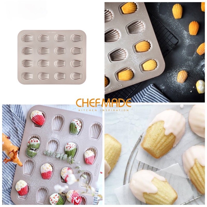 🔥พร้อมส่ง ของแท้ Chef Made พิมพ์ Madeleine 16 หลุม🔥 | Shopee Thailand