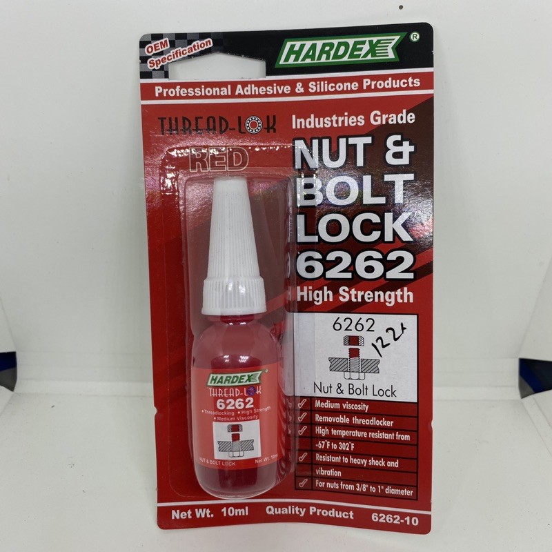 HARDEX น้ำยาล็อคเกลียว กันน็อตคลาย (nut and bolt lock 6262) | Shopee ...