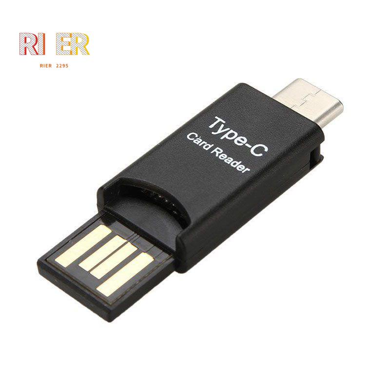 USB 3.1 Type C USB-C to Micro-SD TF Card Reader Adapter for Macbook PC ...