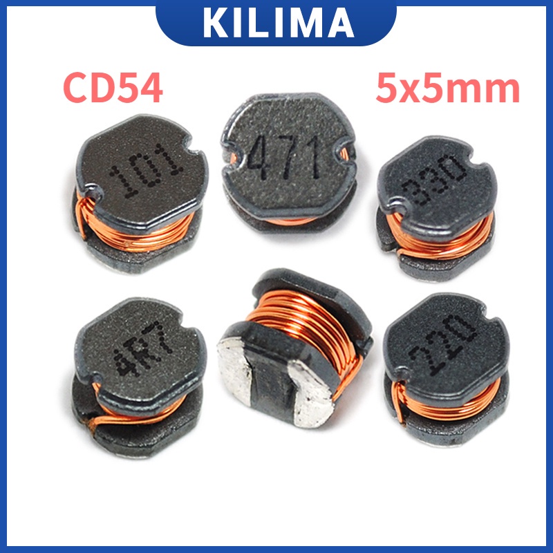 ชิปเหนี่ยวนําสายไฟ CD54 SMD 5x5 มม. 24 ค่า 1uH 10uH 4.7uH 100uH 220uH ...