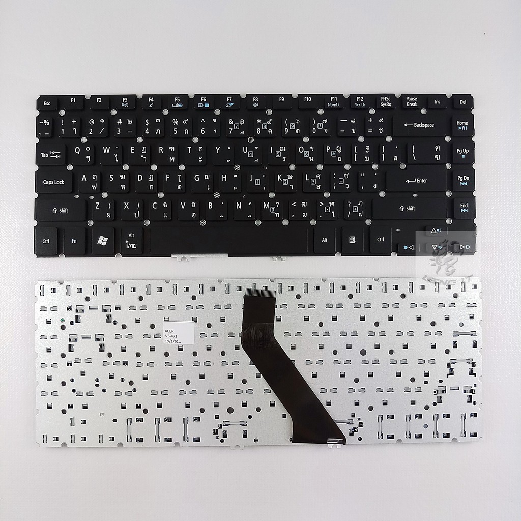 ACER คีย์บอร์ดโน๊ตบุ๊ค KEYBOARD ASPIRE V5-471 สีดำ (ไทย-อังกฤษ ...