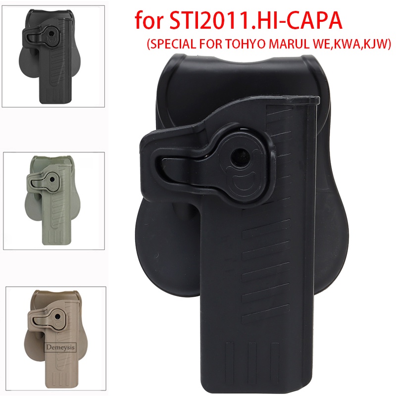 ขวามือยุทธวิธีปืนซองสำหรับ STI 2011 Hi-capa ชุดโตเกียว Marui เรา Kwa ...