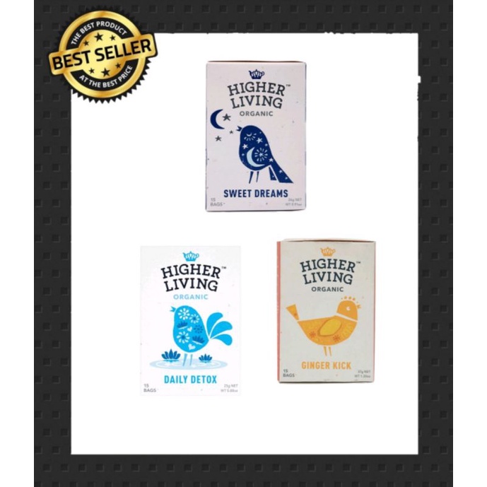HIGHER LIVING ORGANIC TEA ไฮเออร์ลีฟวิ่ง ชาดำปรุงสำเร็จรูป (มี15ซอง ...