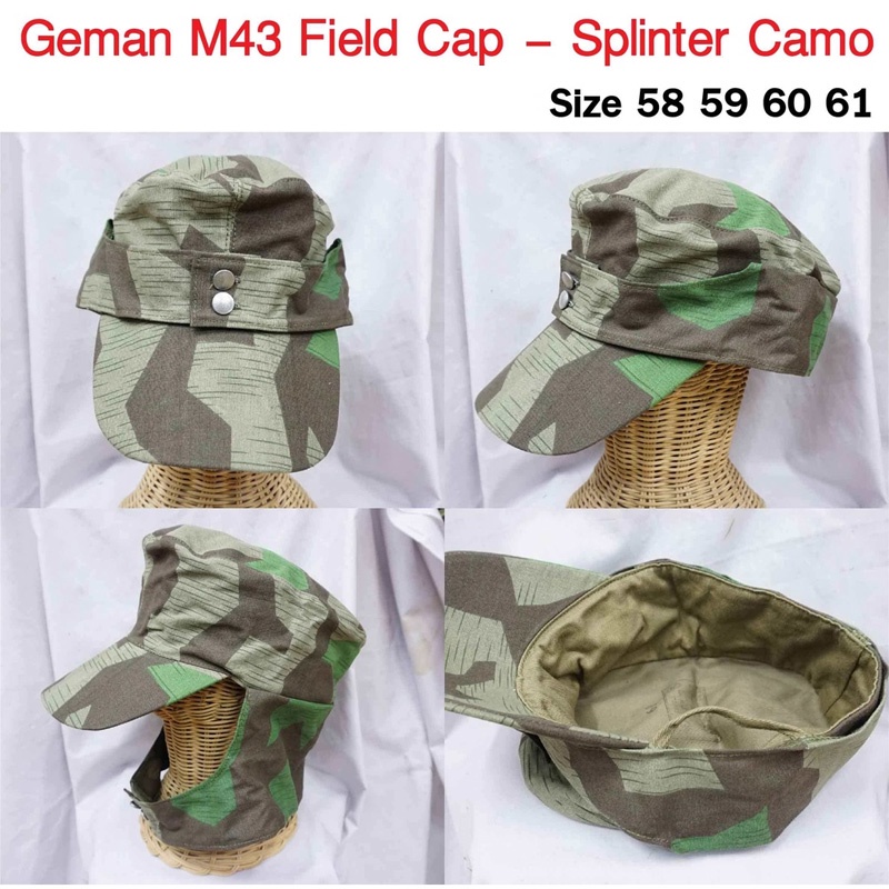 Geman M43 Field Cap - Splinter Camo ร้าน BKK Militaria | Shopee Thailand