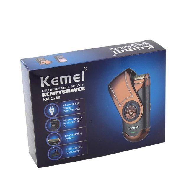 เครื่องโกนหนวดไฟฟ้า KEMEI KM-Q788 แบบไร้สาย | Shopee Thailand