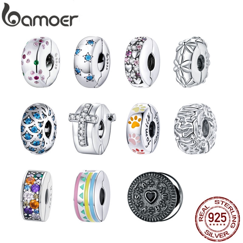 Bamoer 925 เครื่องประดับสร้อยข้อมือเงิน 4.5 มม. ลูกปัด DIY ของขวัญสำหรับผู้หญิง | Shopee Thailand