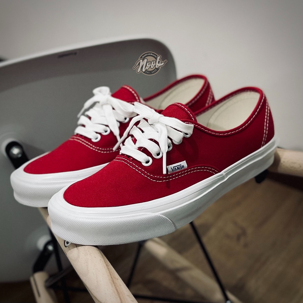 Vans Vault Og Authentic Lx สีแดง/ขาว SS20 | Shopee Thailand