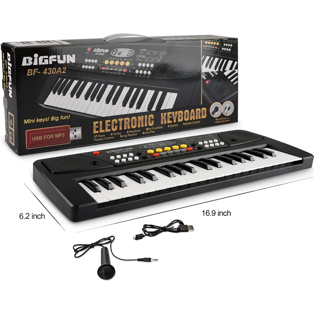 BIGFUN BF-430A2 เครื่องเล่นอิเลคโทนไฟฟ้า พร้อมไมค์ ลำโพงในตัว อัดเสียง ...