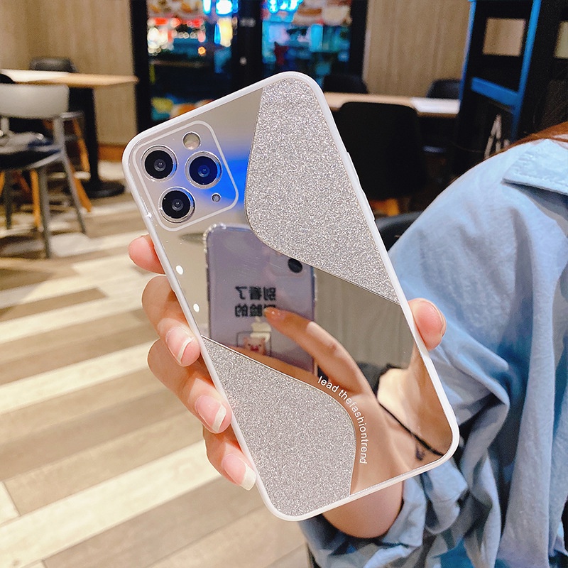 1ชิ้นสำหรับ Iphone 12 11 Pro Max X XS XR 6 7 8อินเทอร์เน็ตดาราใช้เป็นกรณีกระจกที่มี TPU โทรศัพท์ ...