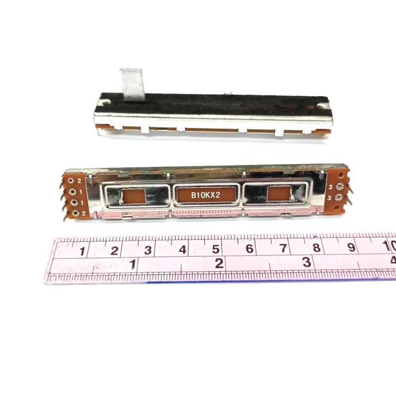B10K 6ขา B103 10KB วอลลุ่มสไลต์ยาว9CM ขา4-2สเตอริโอ แกนสูง 8มิล/15มิล ...