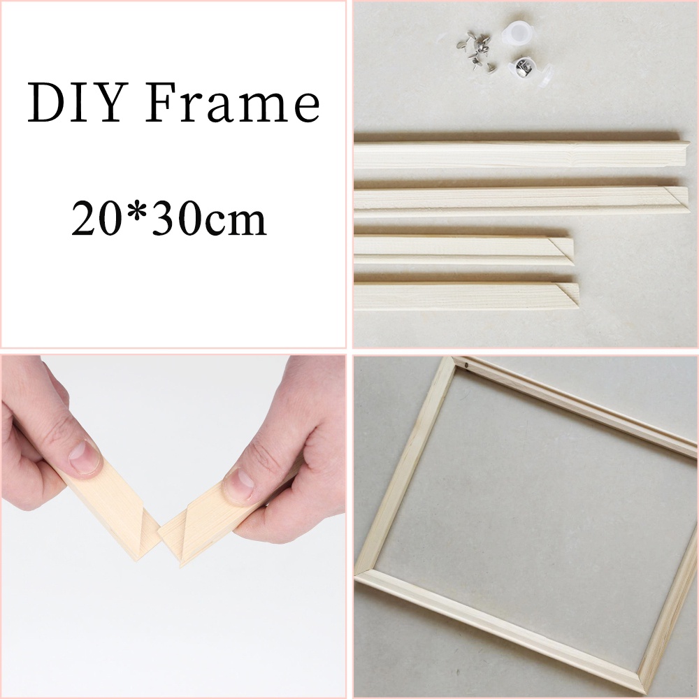 [ORFON] กรอบรูปไม้ DIY (ขนาด 20 * 30, 30 * 40, 40 * 50 ซม.) กรอบพิเศษ สําหรับภาพวาดตามตัวเลข ...