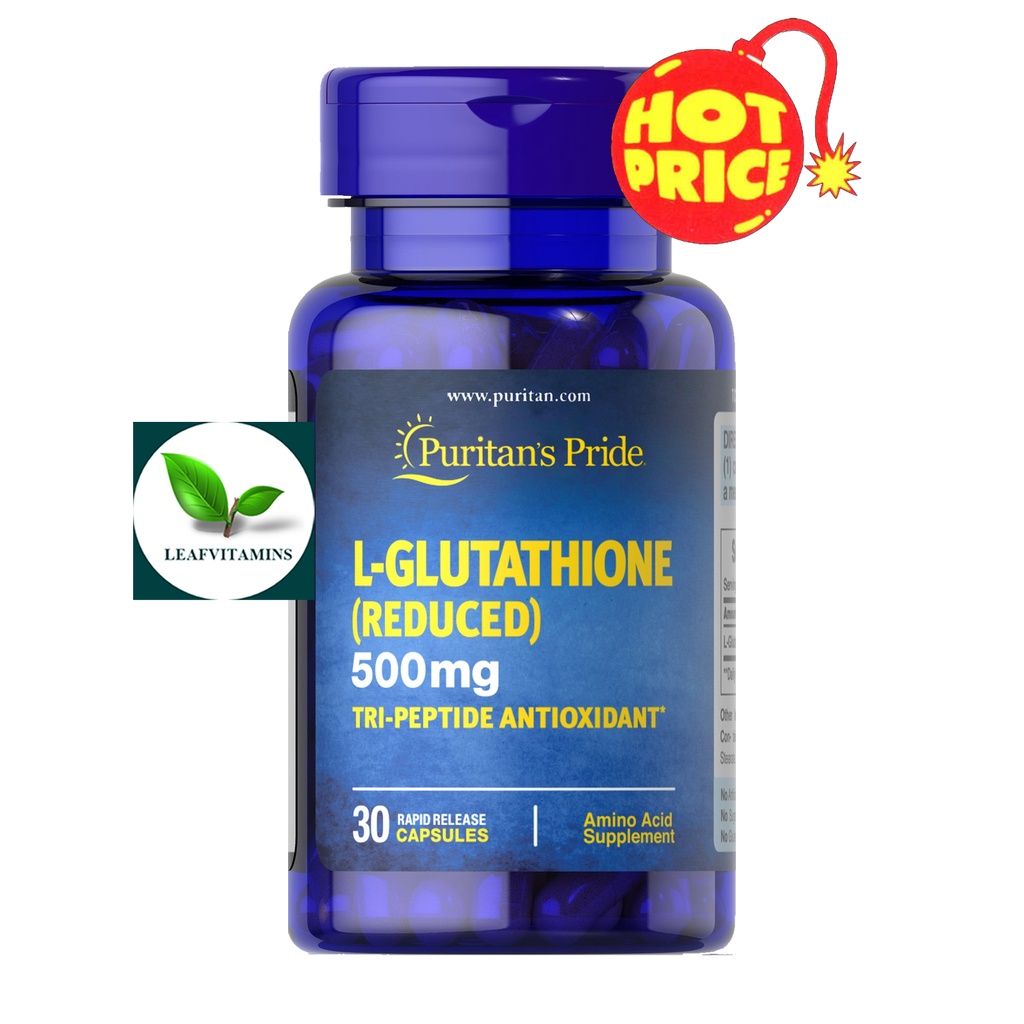 Puritan's Pride L-Glutathione 500 mg / 30 Capsules | Shopee Thailand