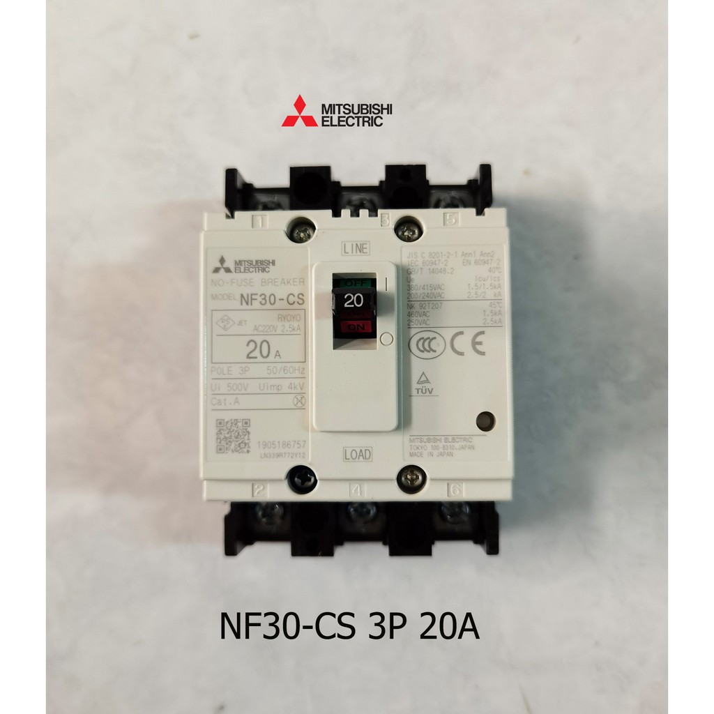 MITSUBISHI MCCB NF30-CS 3P 20A เบรคเกอร์มิตซูบิชิแท้ | Shopee Thailand