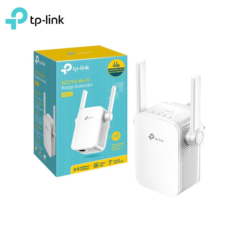 TP-Link RE205 AC750 Repeater ตัวขยายสัญญาณ WiFi (Wi-Fi Range Extender ...