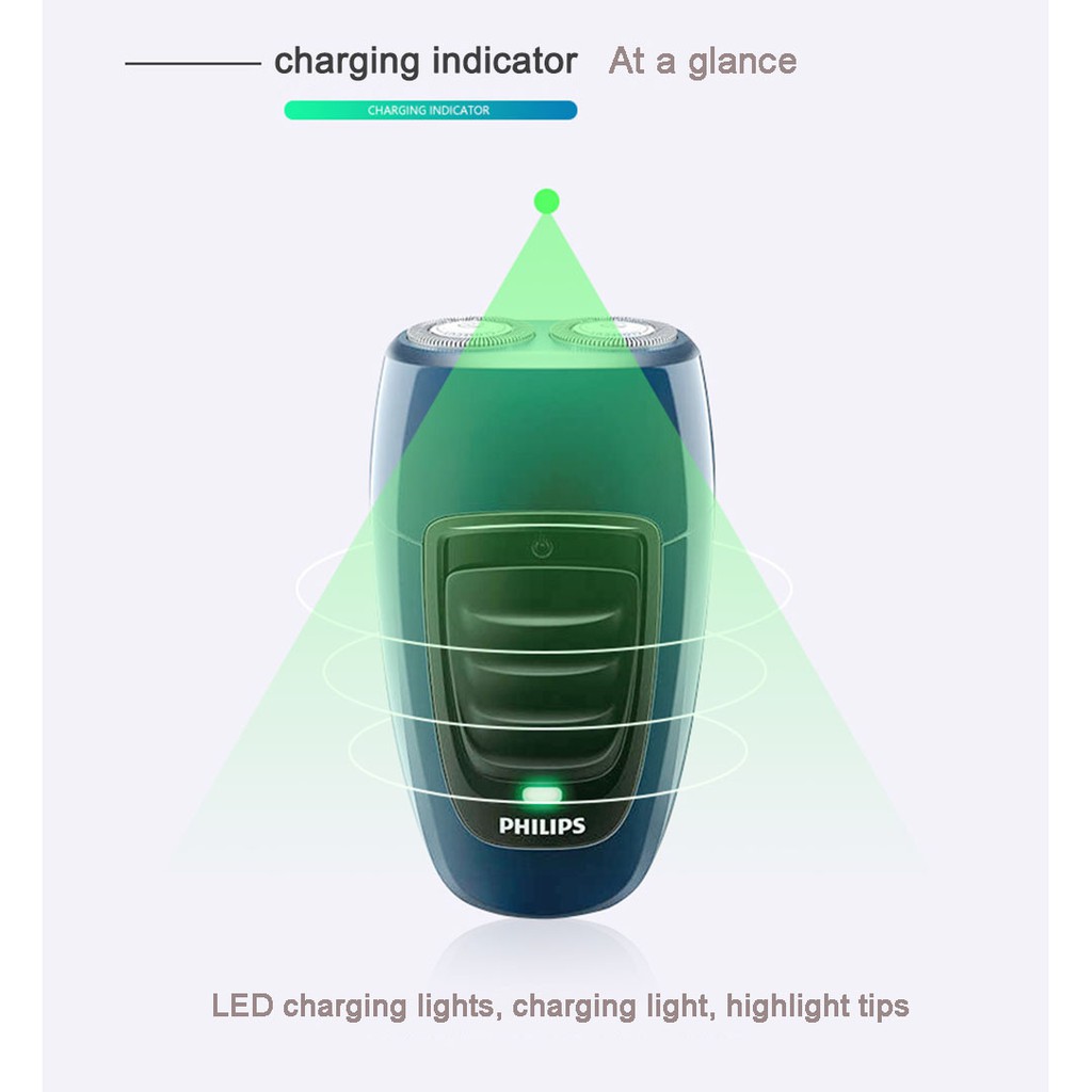 ⭐ขายดี⭐Philips เครื่องโกนหนวดไฟฟ้า PQ190 แบบชาร์จไฟได้ พร้อมแบตเตอรี่ ...