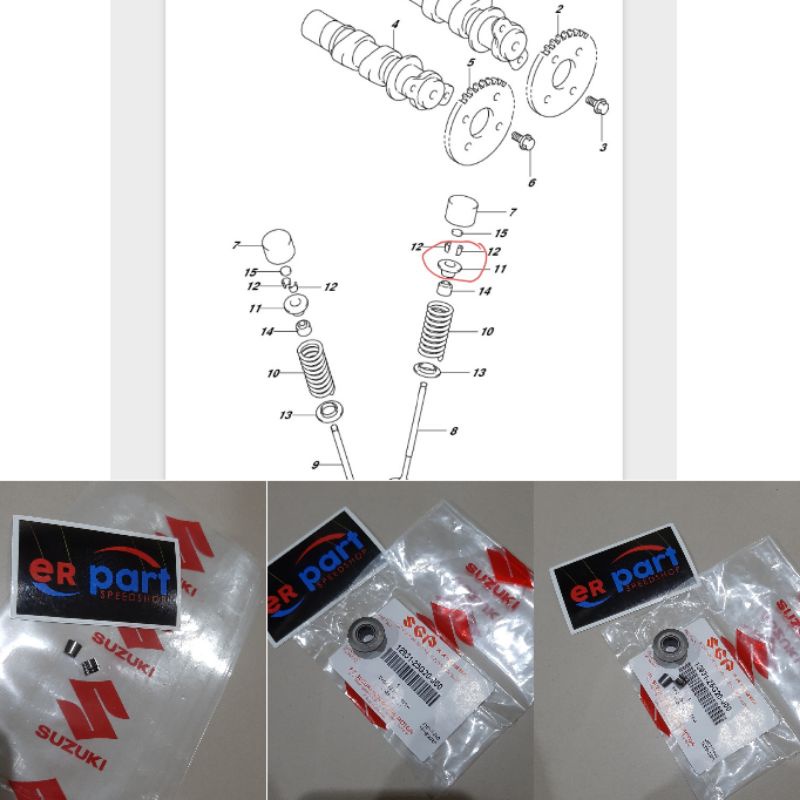 Retainer valve coaster สําหรับ satria Fu gsx 150 satria Fu Fi raider ...