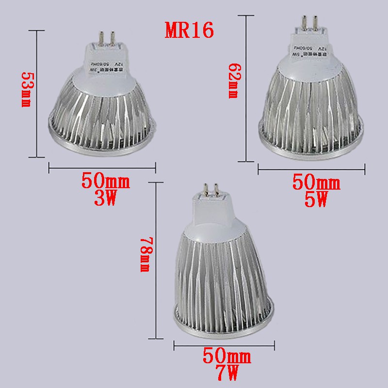 หลอดไฟสปอตไลท์ COB LED MR16 GU5.3 GU10 AC 220V AC DC 12V 3W 5W 7W ความสว่างสูง | Shopee Thailand