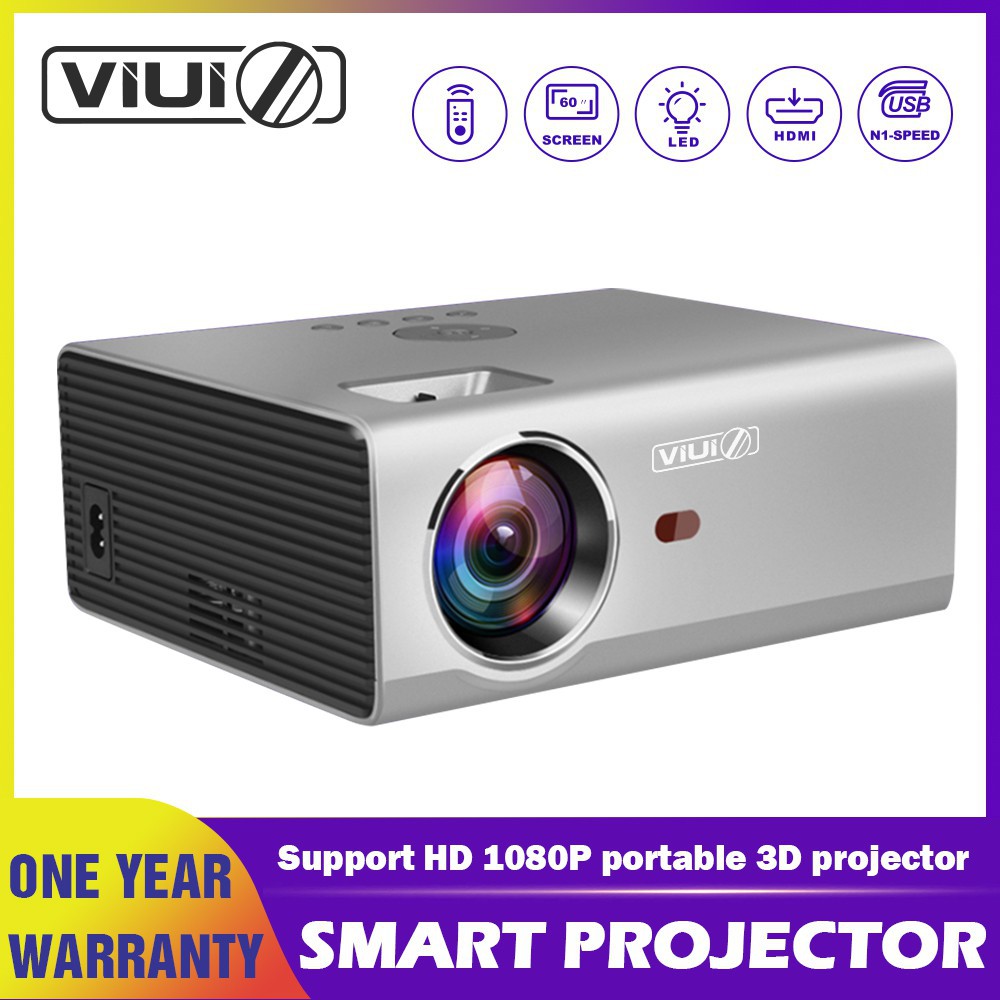☑VIUIO Mini Projector Native 720P LED WiFi 3D Projector Android 6.0 ...