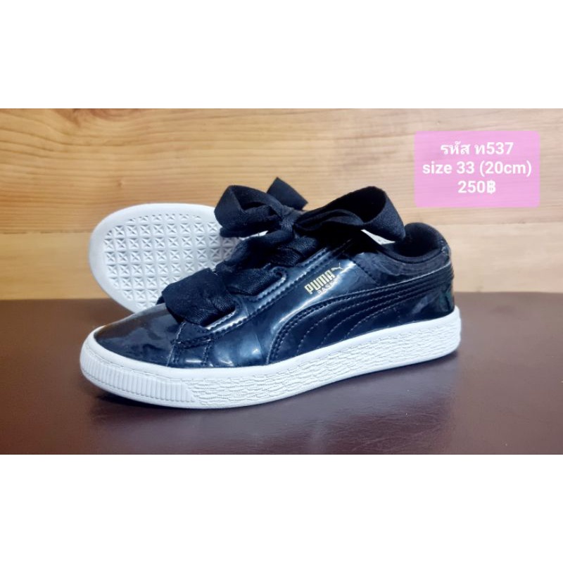Puma เชือกสุดคิ้ว‼️ 20 cm รองเท้าผ้าใบเด็ก ผู้หญิง รหัส ท537 | Shopee Thailand